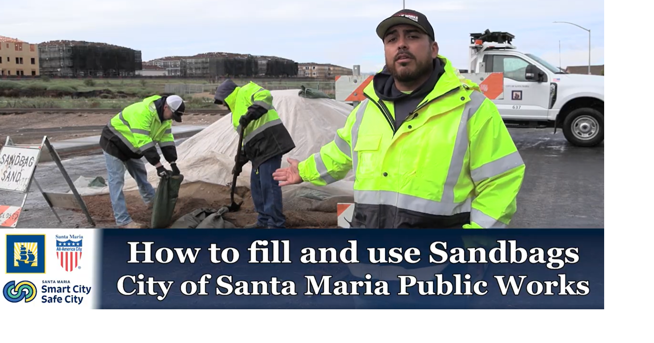 Pick up sand to fill sandbags at 4 city locations; watch a 'how-to ...