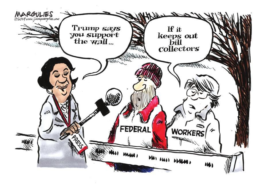 Editorial cartoon: Wall for bill collectors | Editorial ...