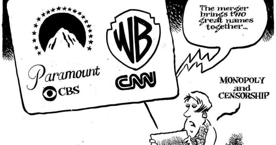 Editorial Cartoon: Paramount Warner Bros. merger | Opinion ...