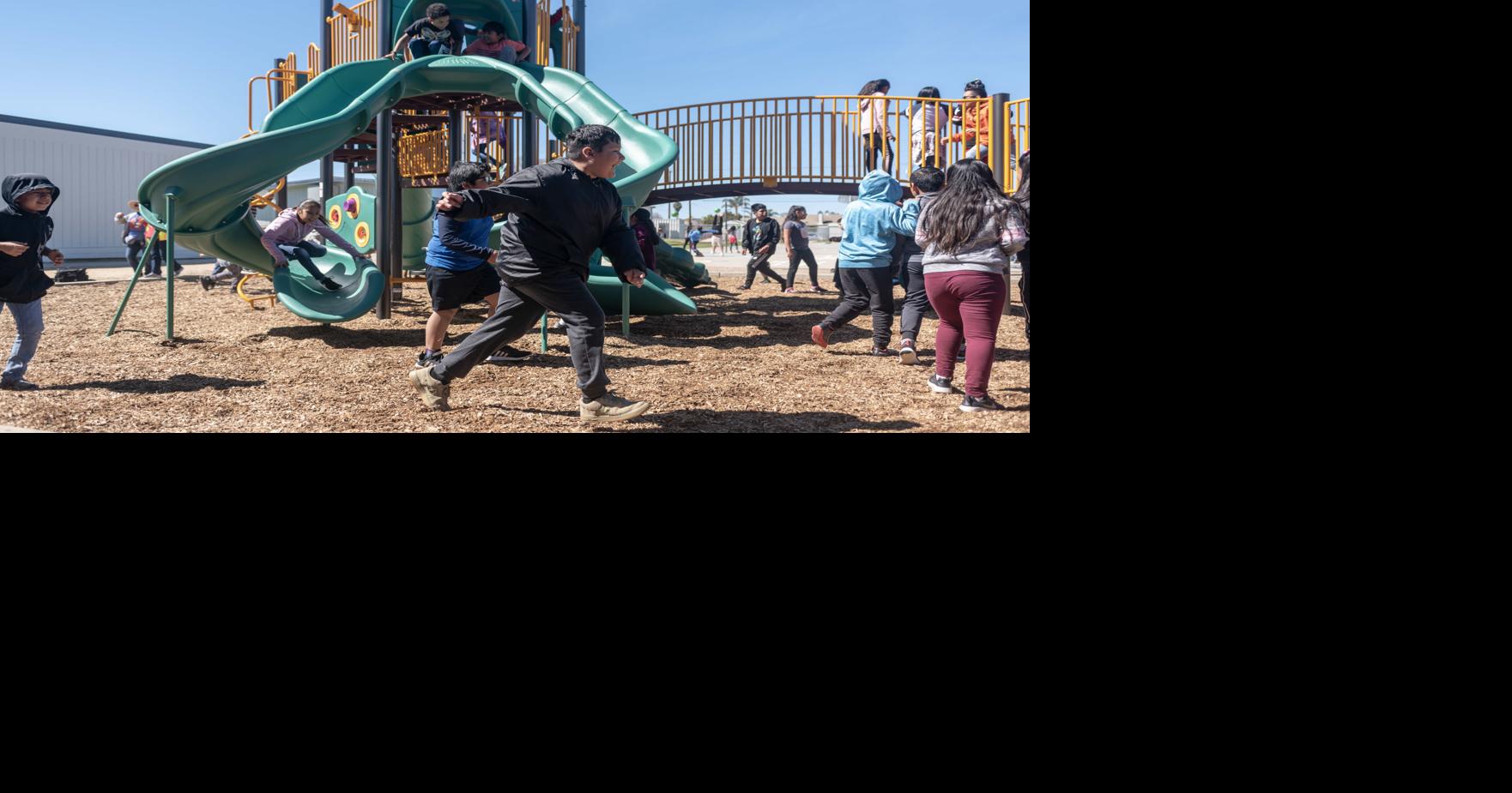 Bruce Elementary debuts new all-inclusive playground, a first for Santa ...