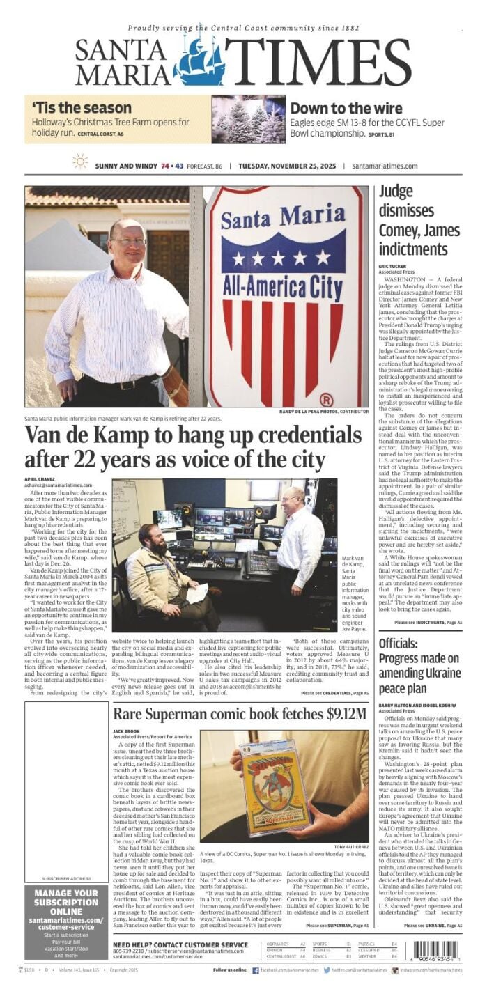 AP News Summary at 2:53 a.m. EST | National | santamariatimes.com