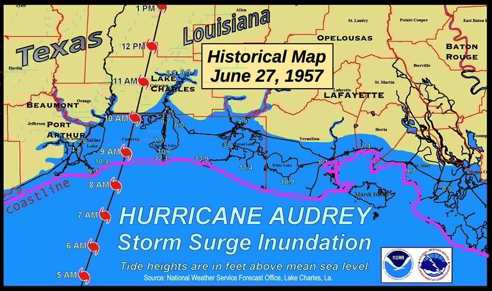 Remembering the Gulf’s strongest early season hurricane: Audrey | News ...
