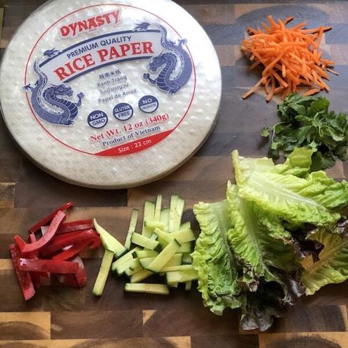 Rice Paper Veggie Rolls Recipe | Food + Drinks | seenthemagazine.com