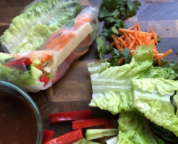 Rice Paper Veggie Rolls Recipe | Food + Drinks | seenthemagazine.com