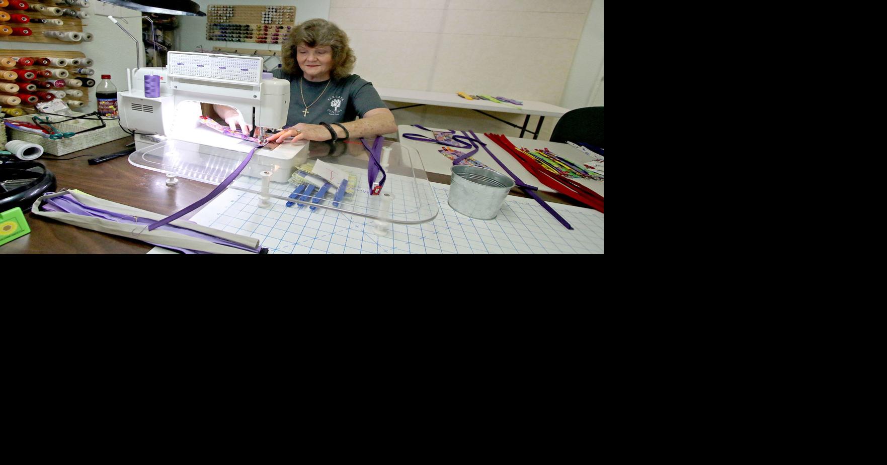 Quilter switches patterns to create face masks for medical personnel ...