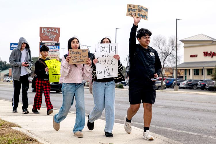Seguin students march to protest ICE | News | seguingazette.com