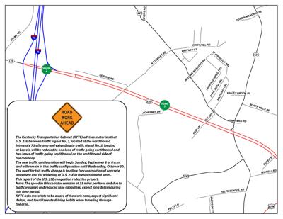 New traffic configuration on U.S. 25E begins Sunday | Community ...