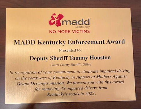 Laurel deputy sheriff honored by MADD | Community | sentinel-echo.com