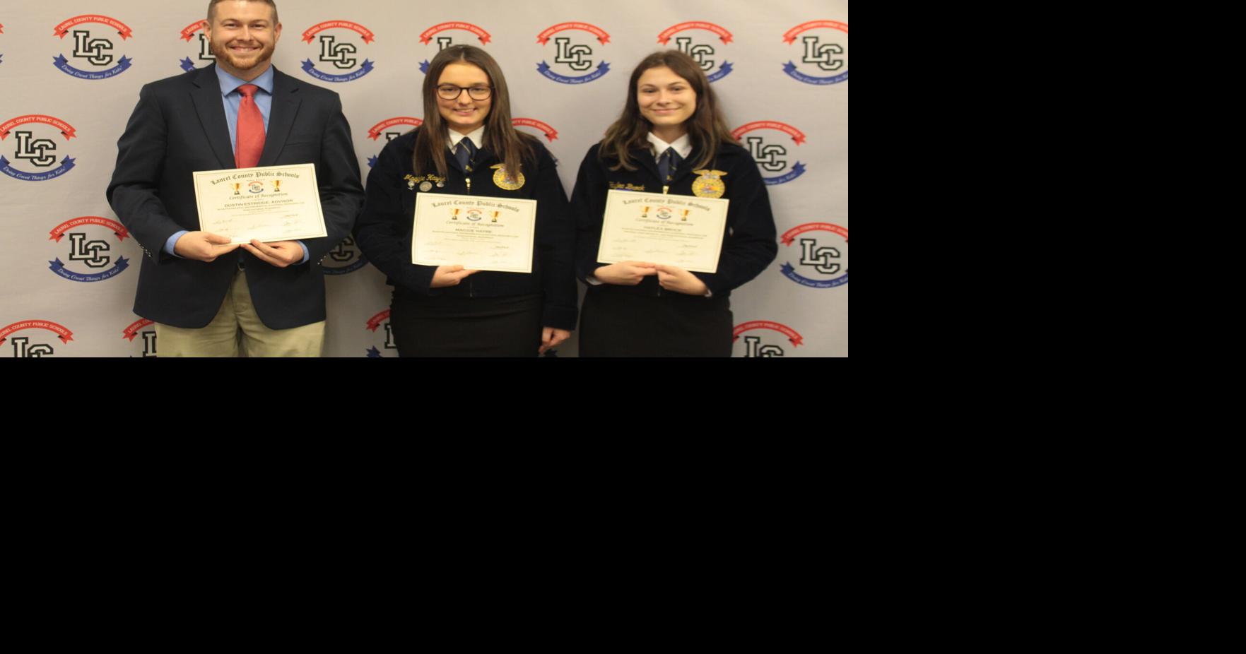 Laurel school board honors NLHS FFA and London Elementary | News ...