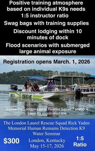 Yaden Memorial K9 Water Detection Seminar set for May in London | News ...