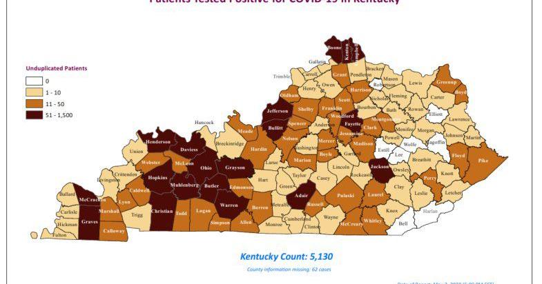 Ky. coronavirus surpasses 5,000 cases; 5 deaths over weekend | News ...