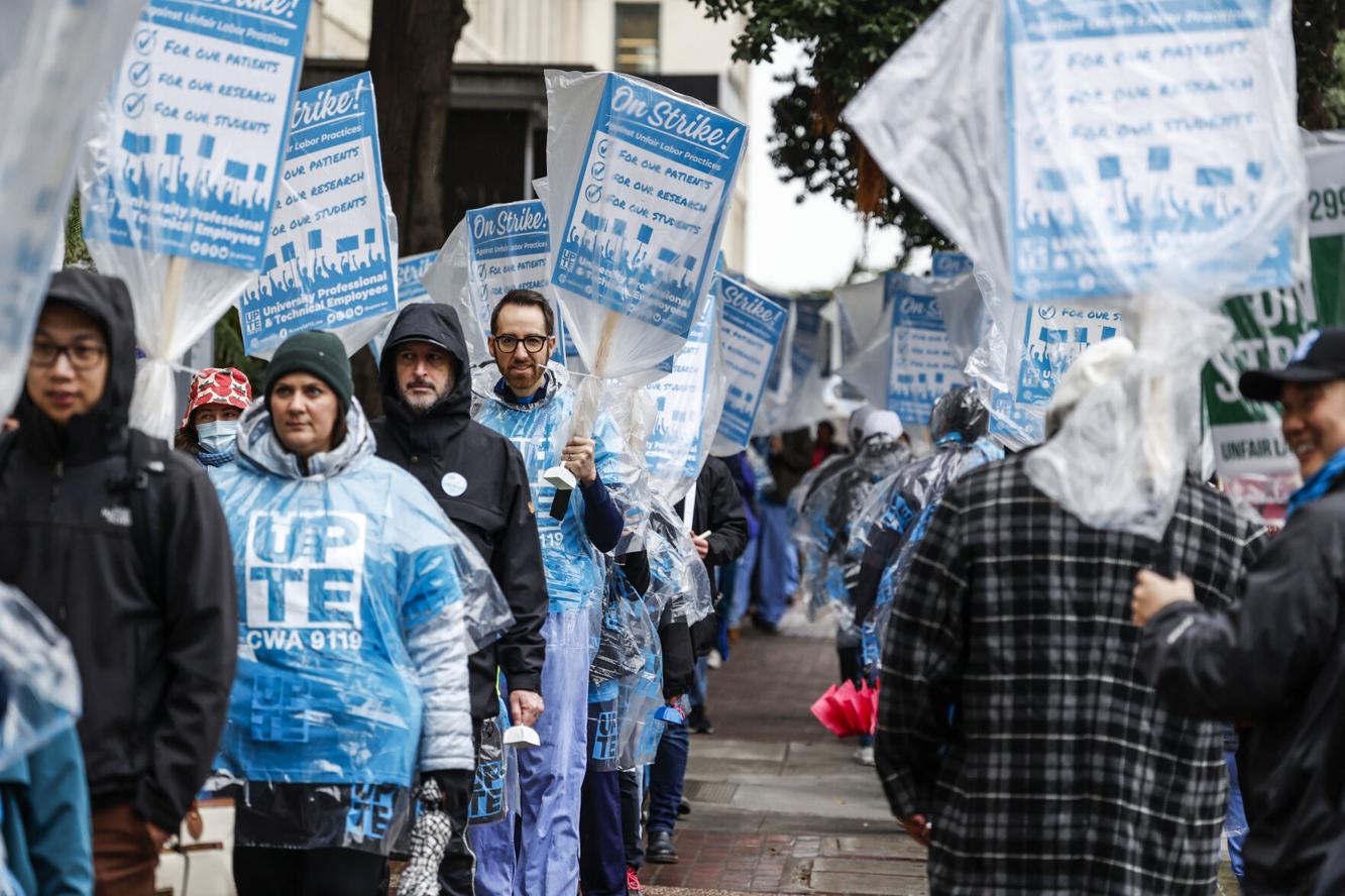 UCSF workers strike over alleged unfair labor practices | Public Health ...
