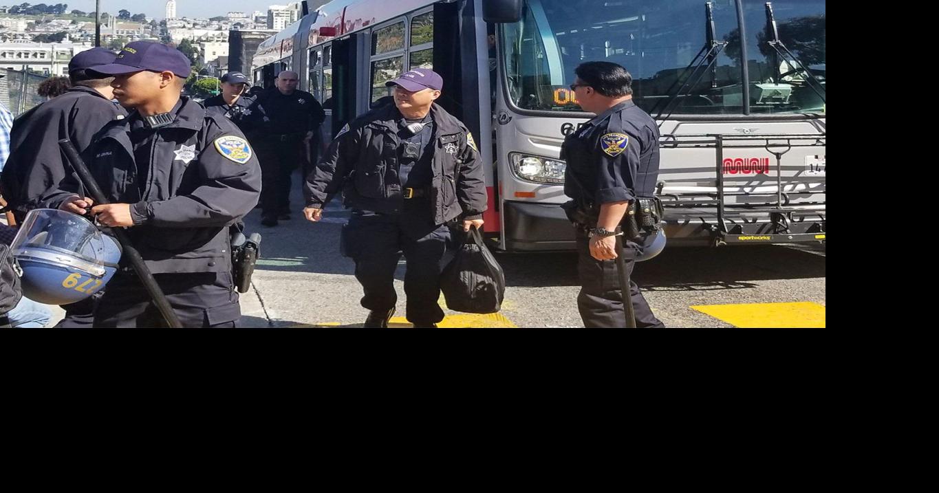 SFPD travels to Alamo Square Park protest in Muni bus | San Francisco ...