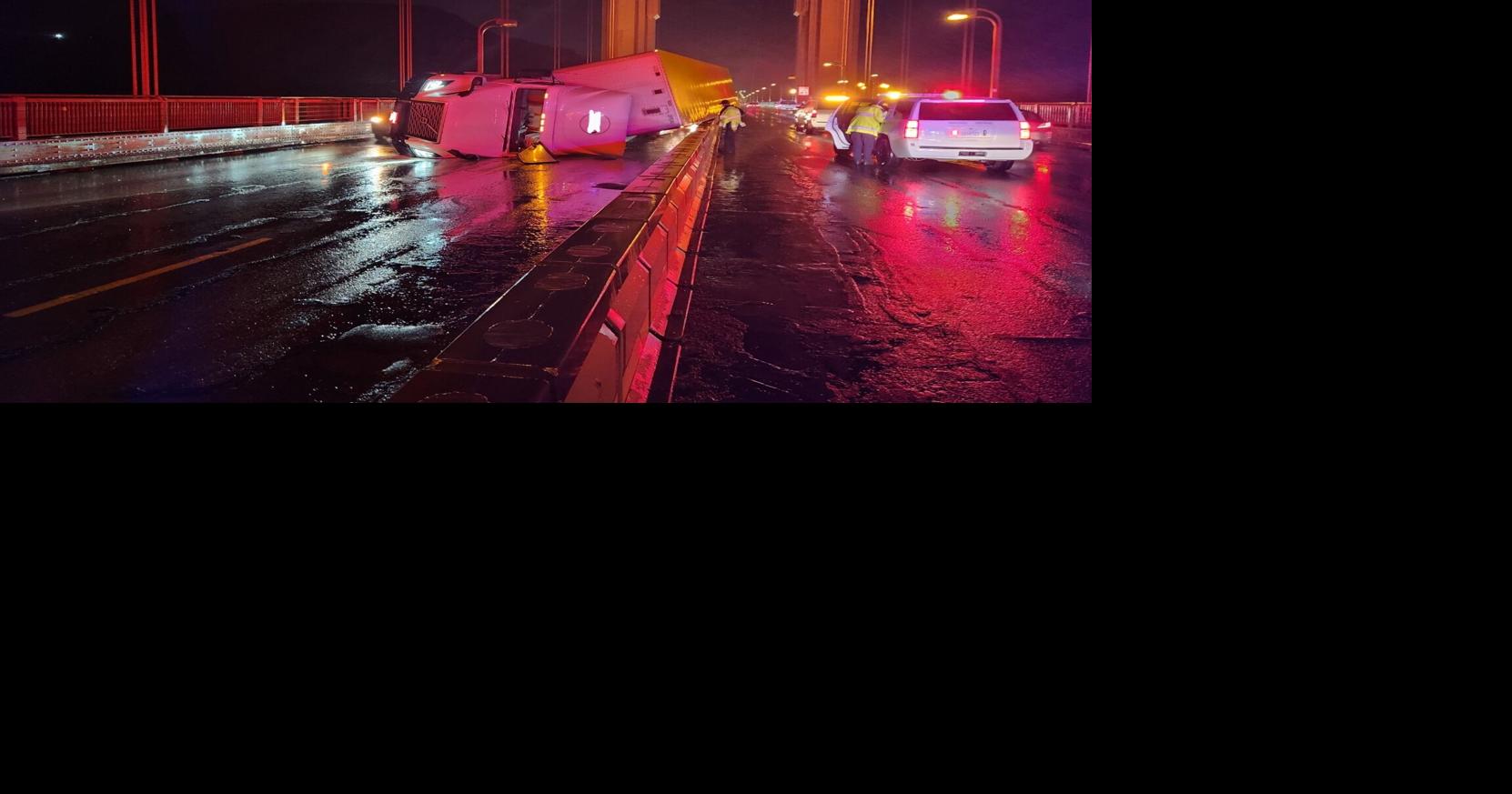 Golden Gate Bridge shutdown due to overturned big rig | San Francisco ...