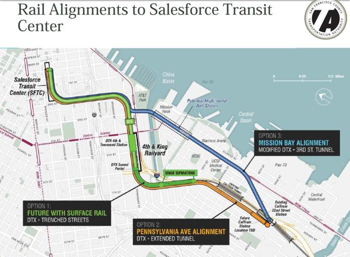 Downtown rail extension route to Salesforce Transit Center wins ...