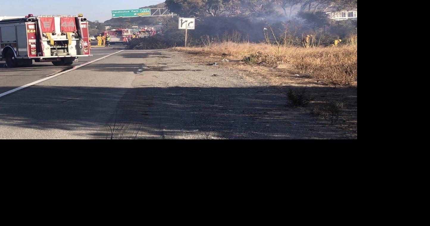 Vegetation fire near Candlestick Point delays Highway 101 traffic | San ...