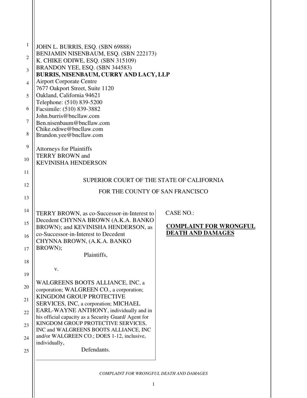 Banko Brown family sues Walgreens for $25M in wrongful death | Crime ... Banko Brown family sues Walgreens for $25M in wrongful death | Crime ...