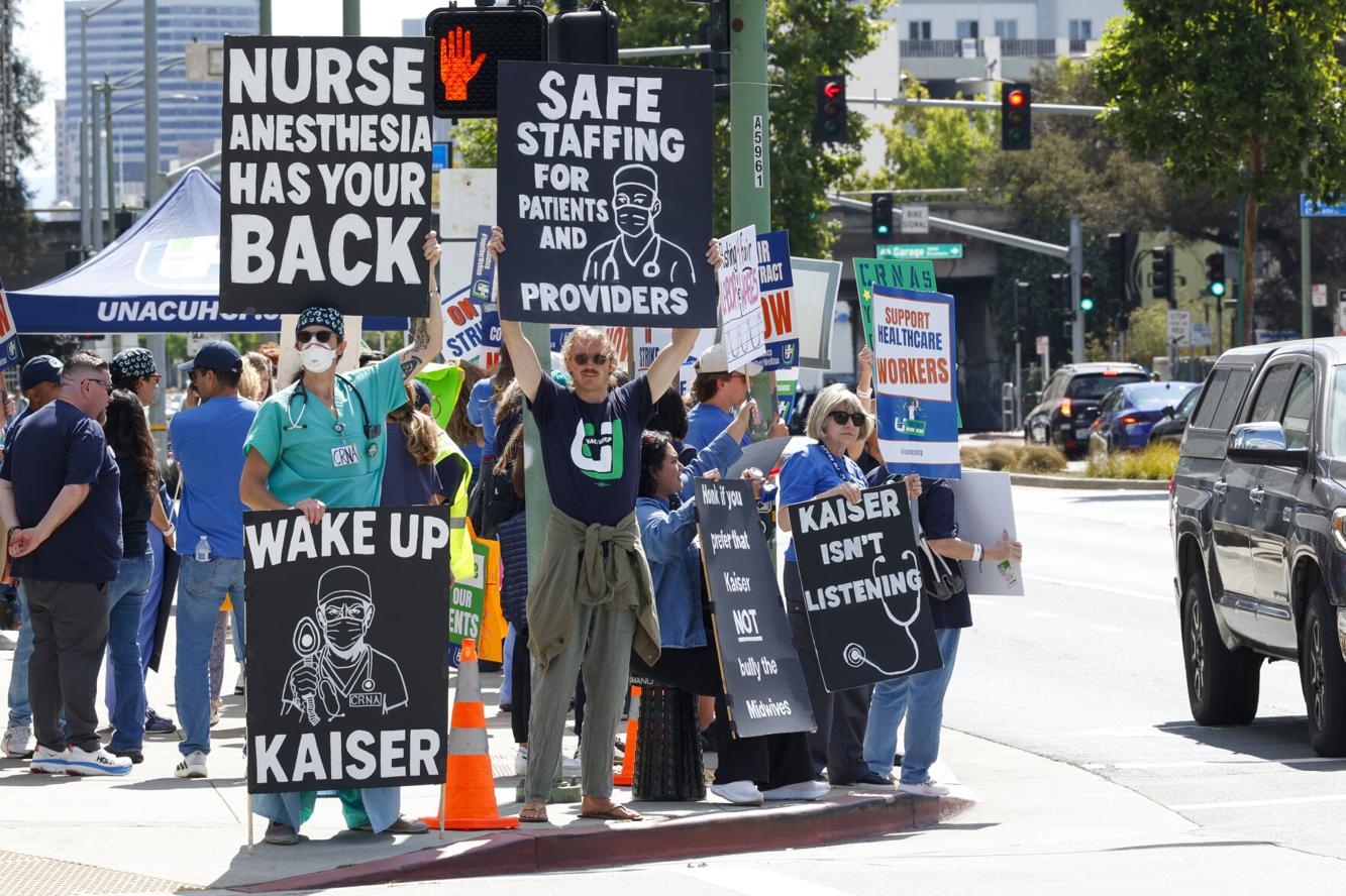 Bay Area Kaiser midwives, nurse anesthetists stage walkout | Public ...