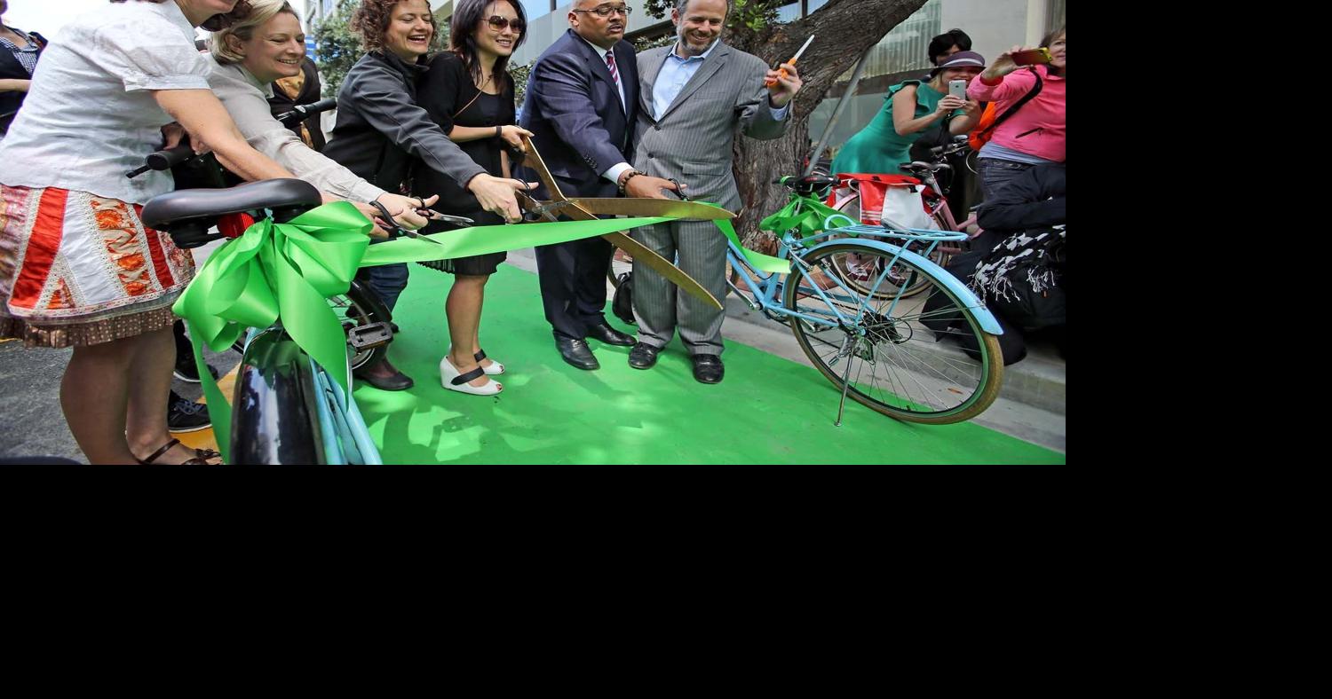 ‘Contraflow’ bike lane opens on Polk Street as bike month gets into gear | San Francisco News ...