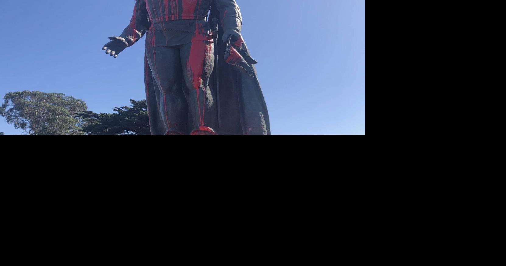 Columbus statue near Coit Tower defaced ahead of holiday honoring ...
