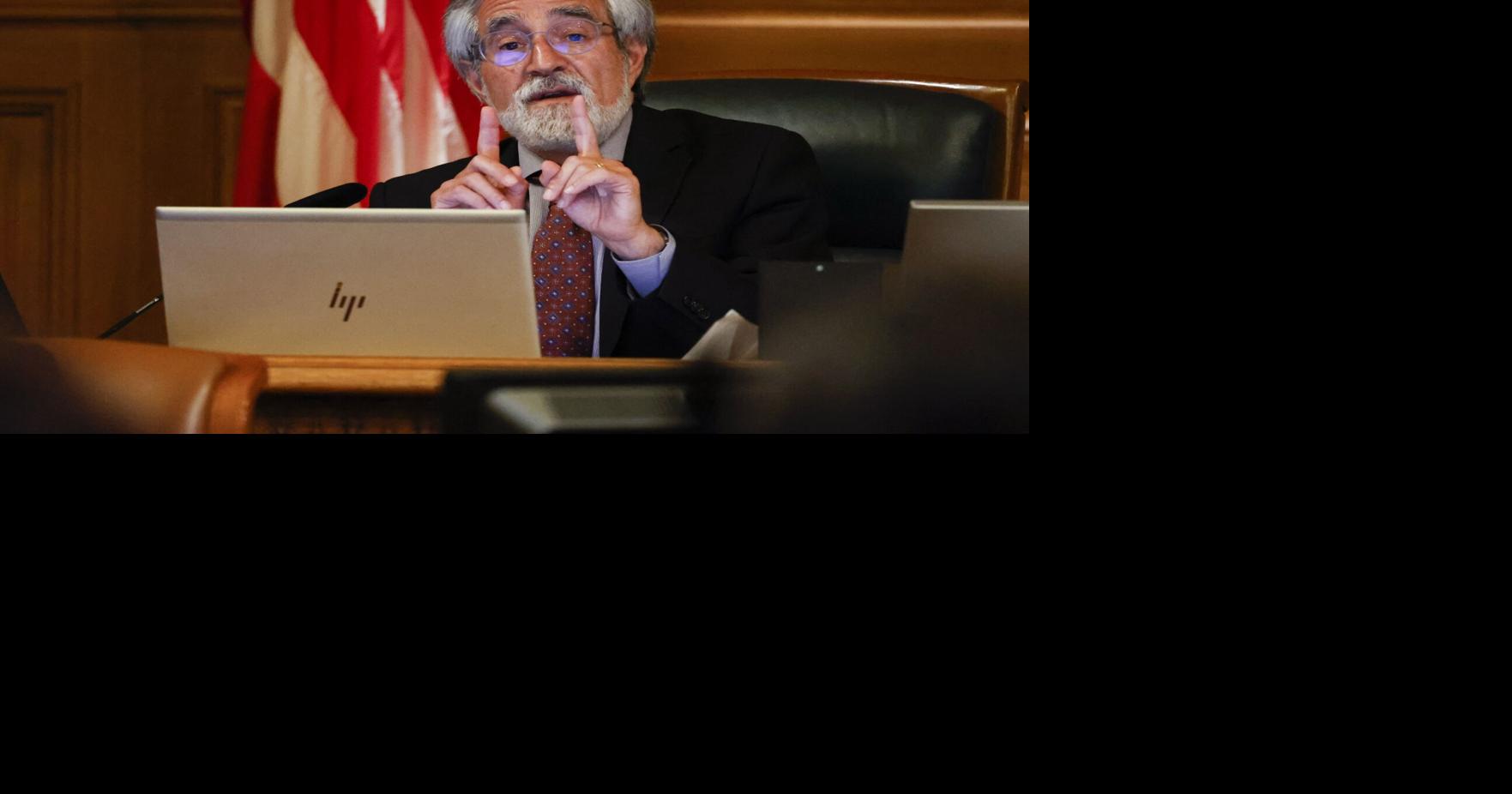 Supervisor, Aaron Peskin, District 3, during a Board of Supervisors ...