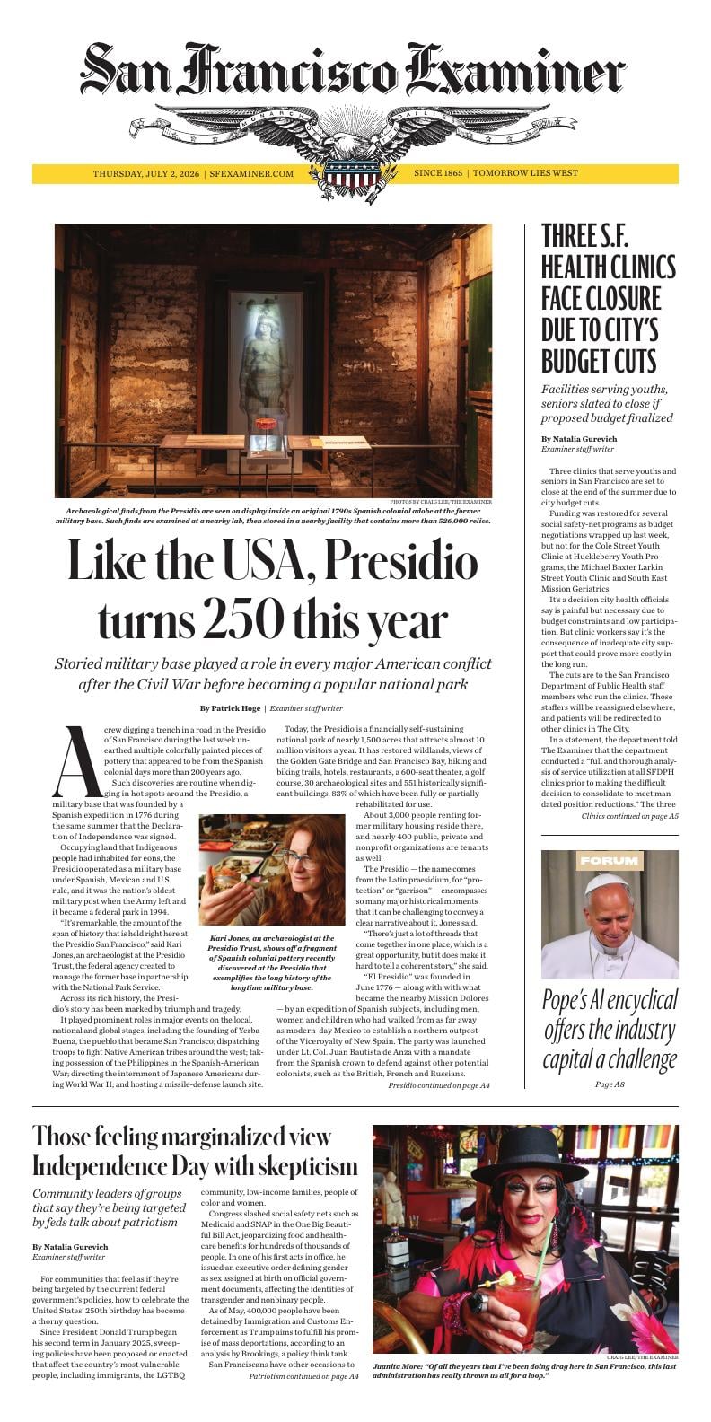 Page A1 | e-Edition | sfexaminer.com