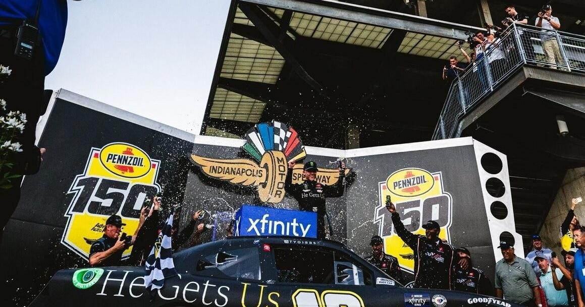 Gibbs pulls away to win NASCAR Xfinity race on Indy road course ...