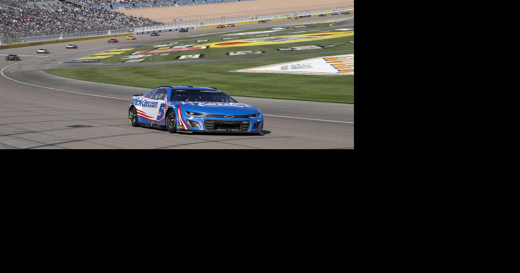 Larson on the pole for the 3rd NASCAR Cup race in a row, this time in ...