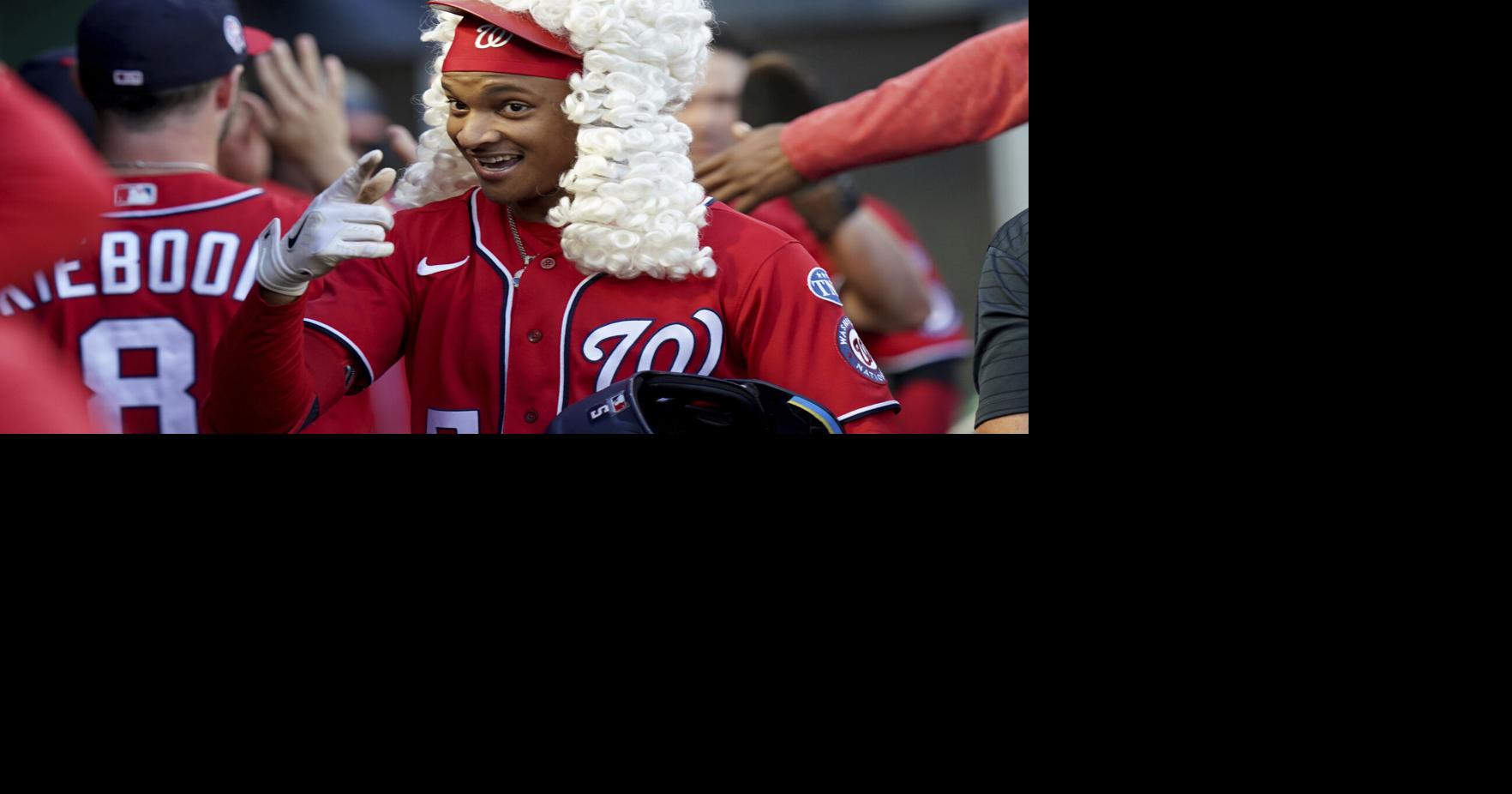 Abrams homers twice, Corbin pitches into the 7th as Nationals ease past ...