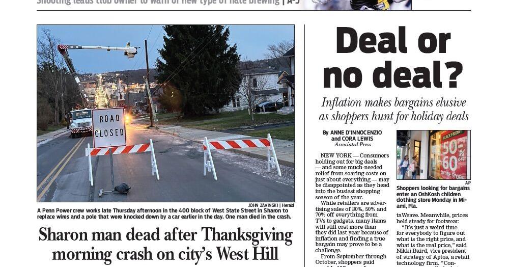 Herald digital edition will be available shortly | | sharonherald.com