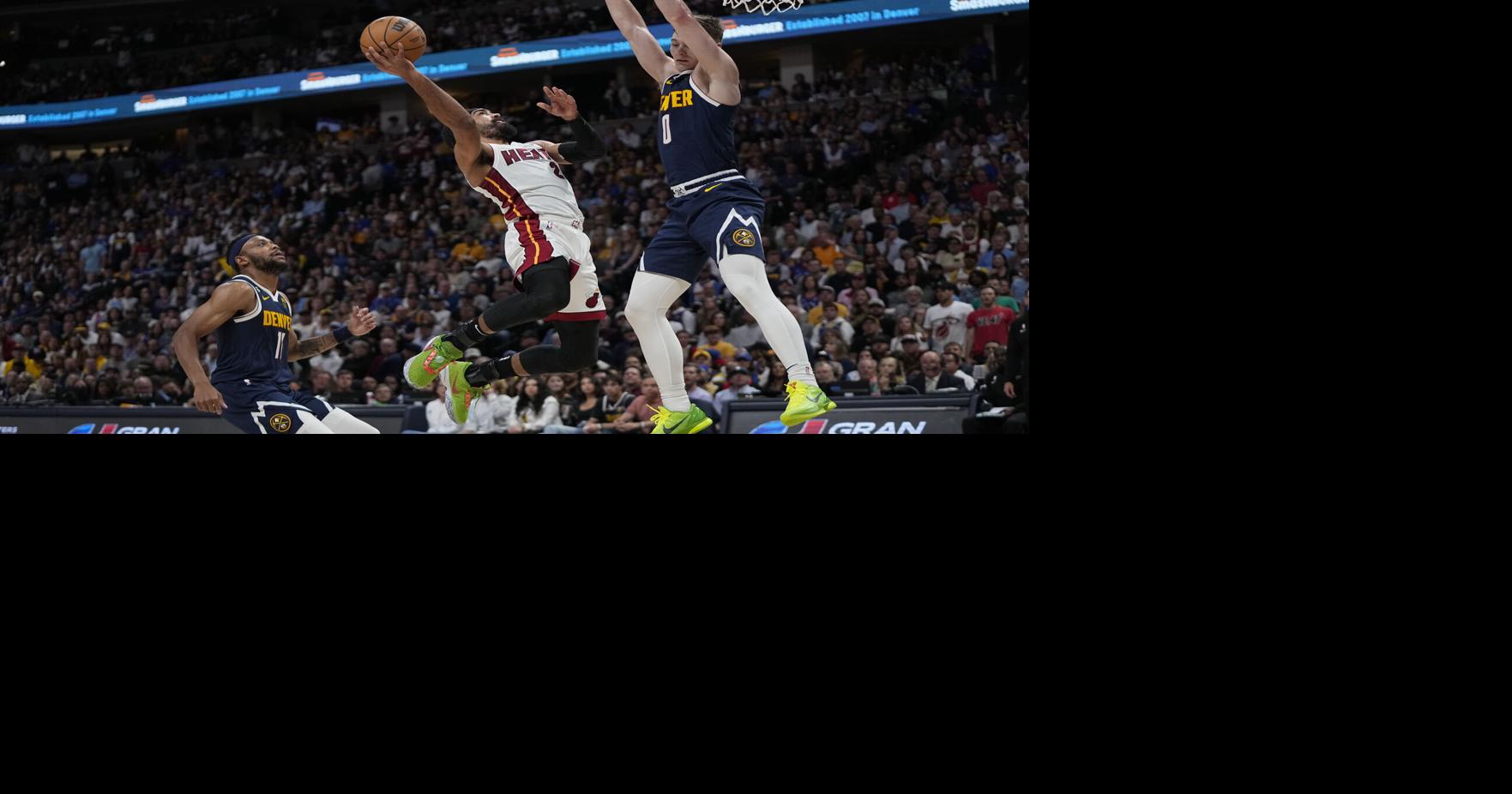 Heat roar back in the 4th quarter, beat Nuggets, 111-108, to even NBA ...
