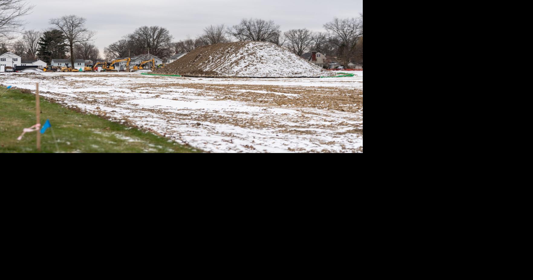 Sharon residents question holding ponds, costs for Hadley Field track ...