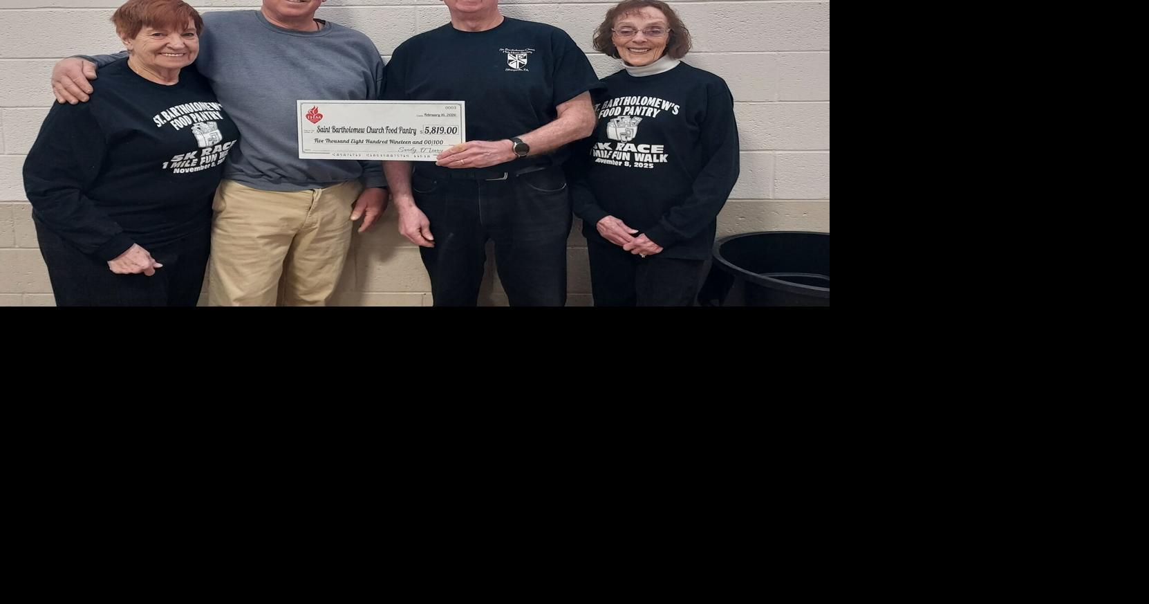 5K proceeds donated to St. Bart's food pantry | News | sharonherald.com