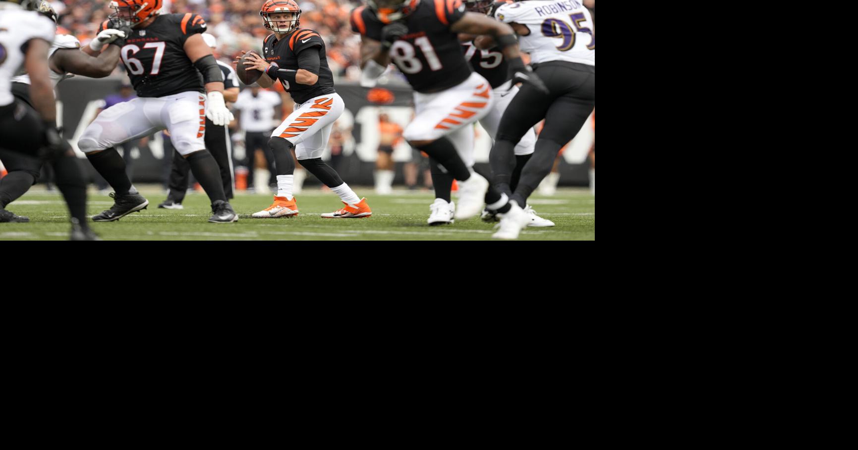 Bengals' Burrow listed as questionable for Monday night game vs. Rams ...