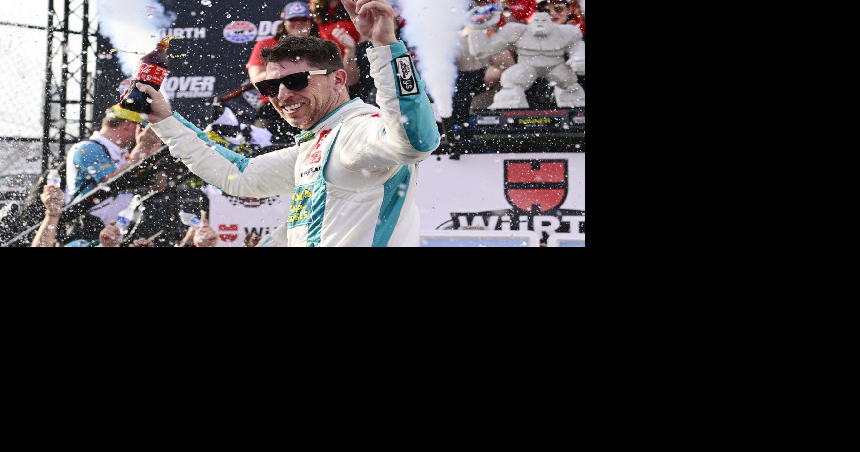 Hamlin holds off Larson late to win NASCAR Cup race at Dover Motor ...