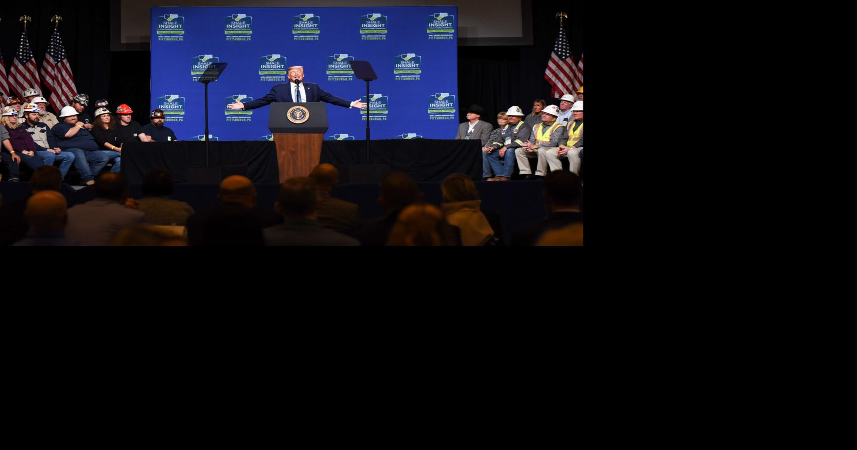 President Donald Trump at the Shale Insight Conference in Pittsburgh ...
