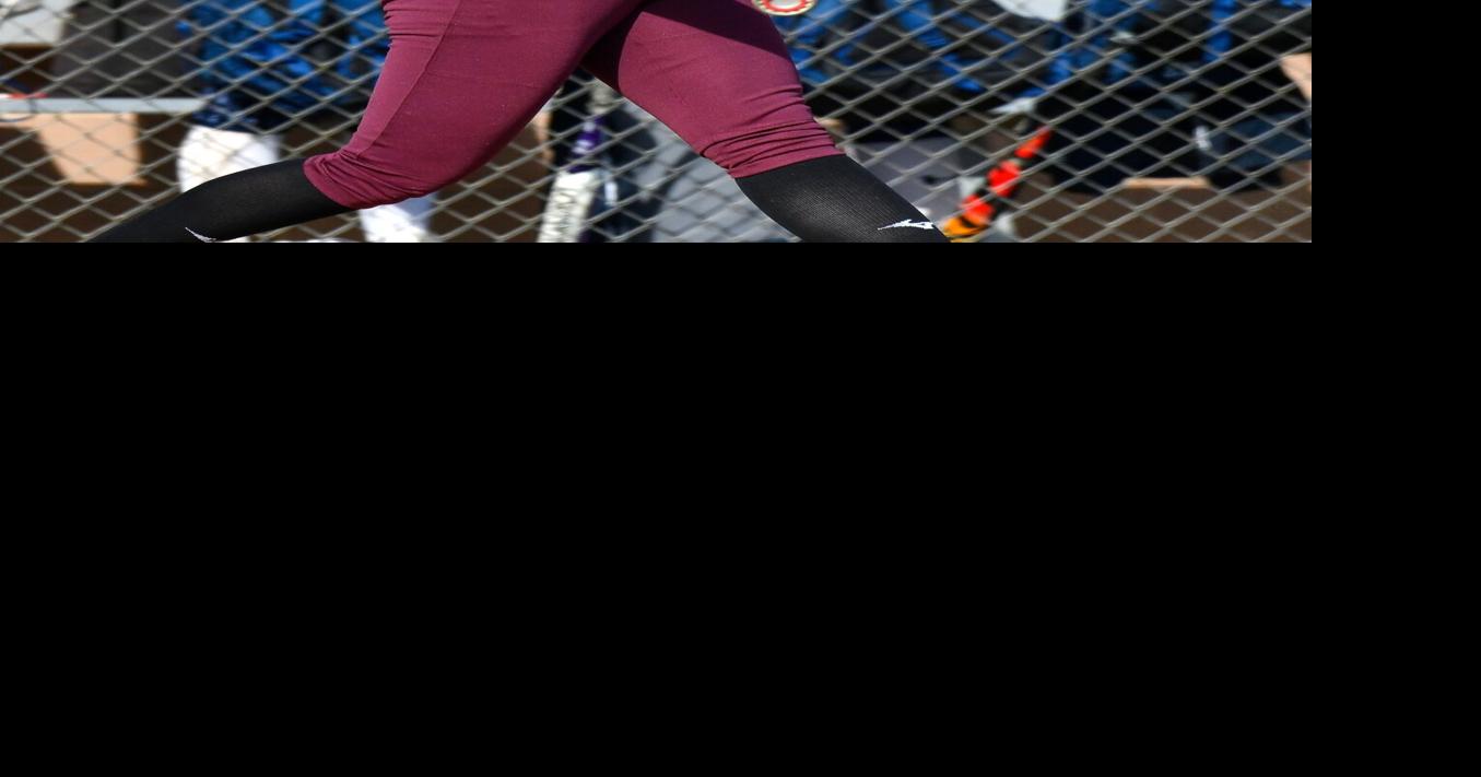 Victoria Rinaldi #21 makes contact with the ball, the ball ends up over ...