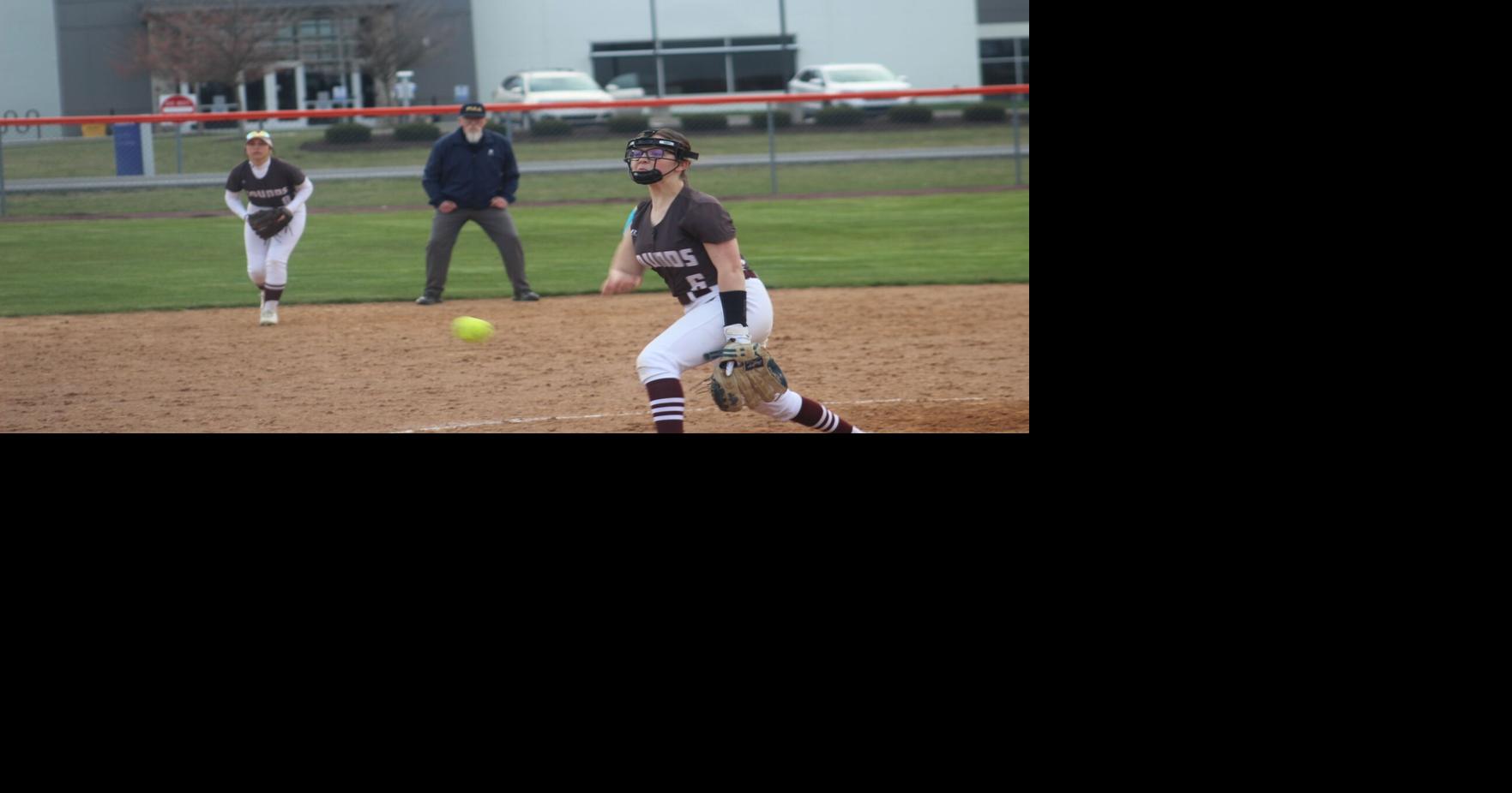Junior Varsity Greyhound pitcher #6 Kiera George throws a strike during ...