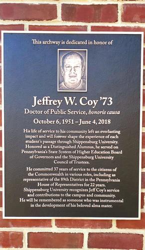 Jeffrey Coy remembered by Shhippensburg University for his Committment ...