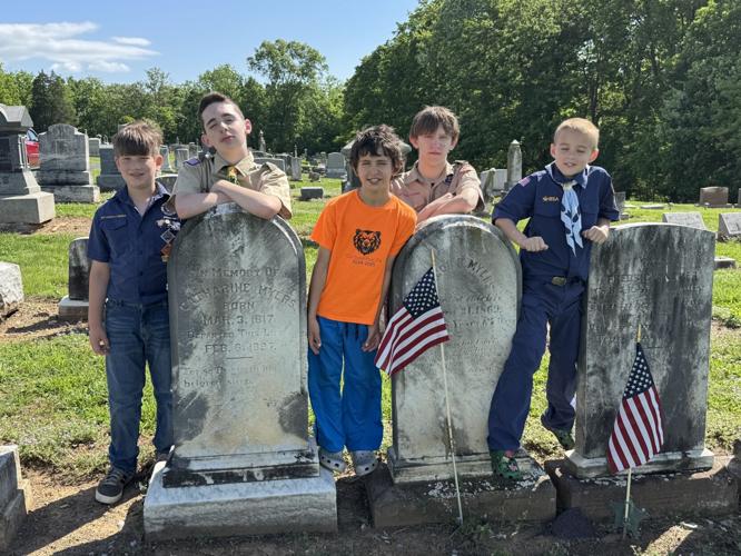 Cub Scout Pack #174 of Newville placed flags on veterans graves for ...
