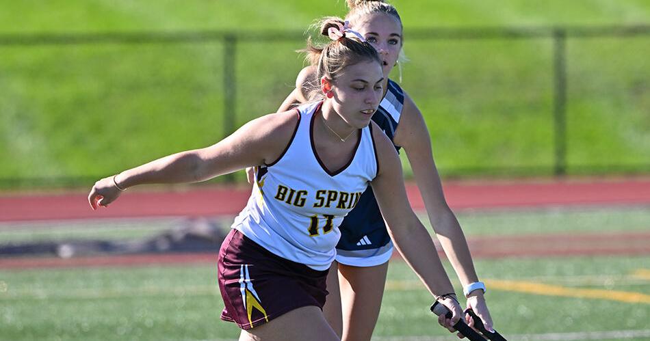 Big Spring's Hannah Black #11 battles for the ball with a Chambersburg ...