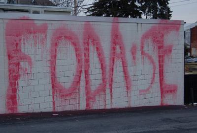 Graffiti, big and obscene, marks downtown buildings | News | shipnc.com