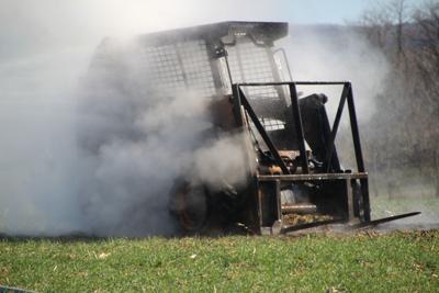 Skid Loader sustains heavy damage | Community News | shipnc.com