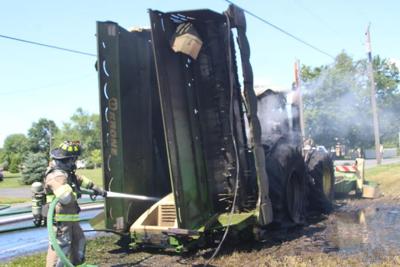 Flames destroy John Deere tractor in South Newton Twp. | Police ...