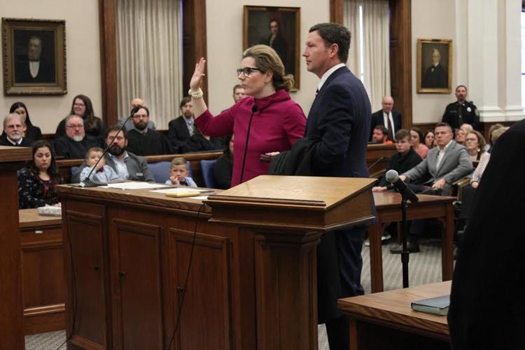 Oath of Office: Mary Beth Shank is sworn in as judge, other officers ...
