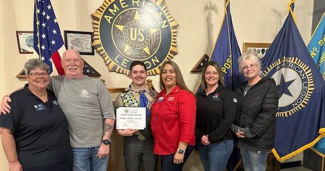 American Legion Post 223 recognizes Eagle Scout Caden Garner with Good ...