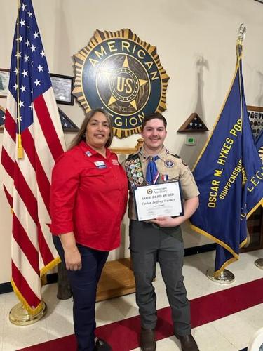 American Legion Post 223 recognizes Eagle Scout Caden Garner with Good ...