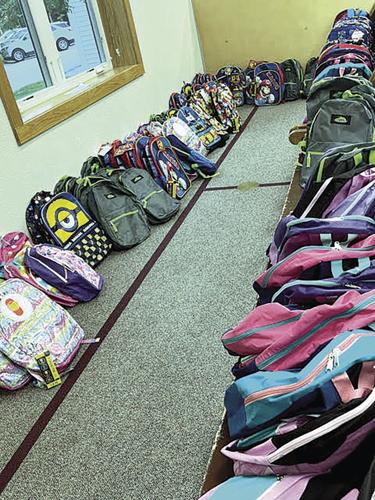 messy school backpack