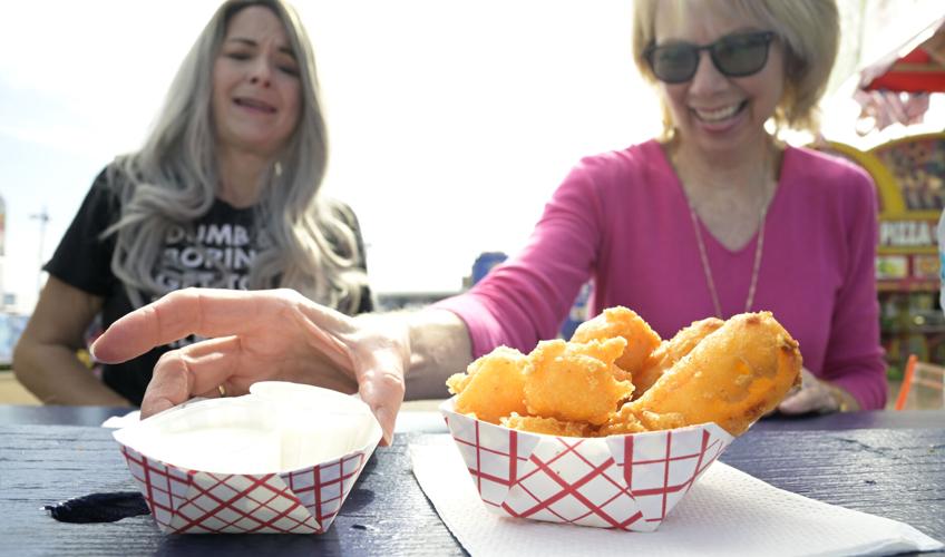 State Fair of LA food has spicy pizza, donut hamburger, more | Business ...