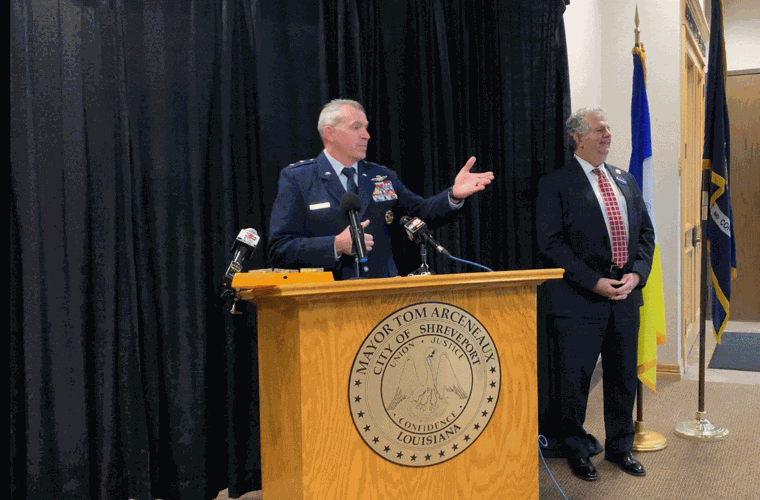 Air Force commander given key to the City of Shreveport | News ...